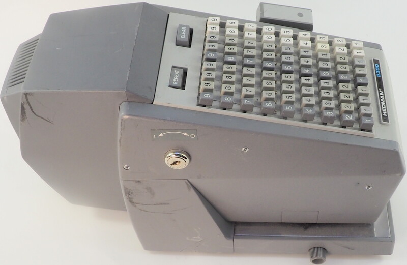 Vintage Hedman 2300 F&E Check Signer Protector Endorser (No Keys) | eBay