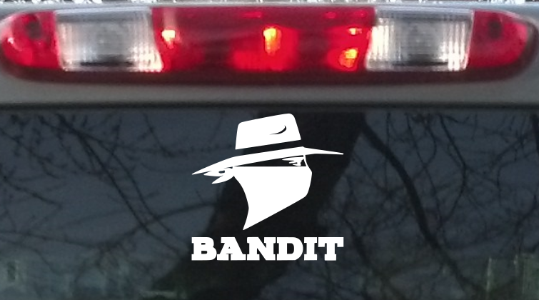 Bandit vinyl window decal Truck / Car window Camaro Mustang | eBay