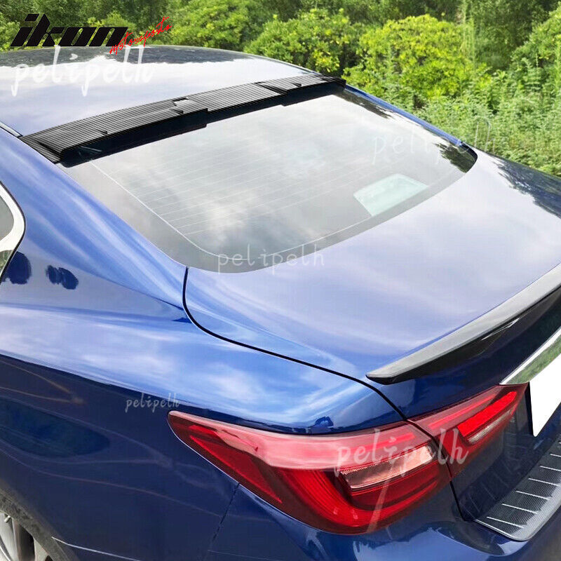 Fits 2014-2023 Infiniti Q50 ABS Carbon Fiber Print Rear Window Roof ...