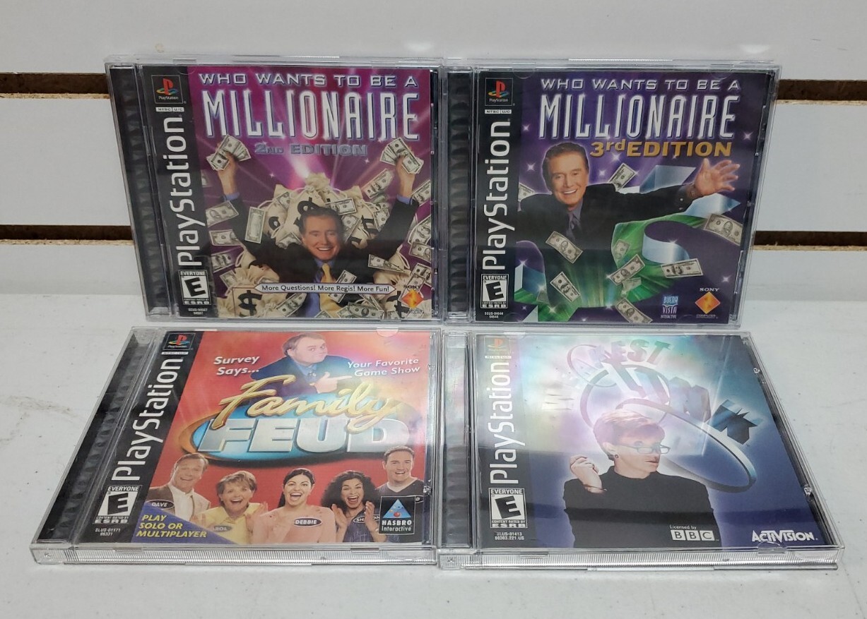 PS1 Playstation 1 TV Show Game Lot: Family Feud, Weakest Link ...