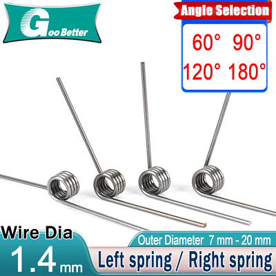 Torsion Spring 1.4mm Wire Diameter 7-20mm OD,3/6/9 Coils, 60°-90° Angle ...