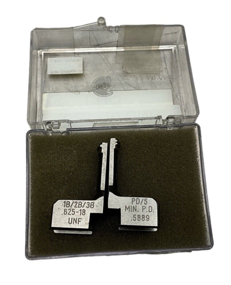 JOHNSON GAGE .625-18 UNF .5889 PD/5 Thread Gage / Comparator Segments ...