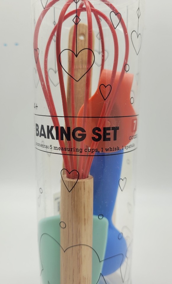 Get Baking with Mini Baking Set: 5 Measuring Cups, 1 Whisk, and 1 ...