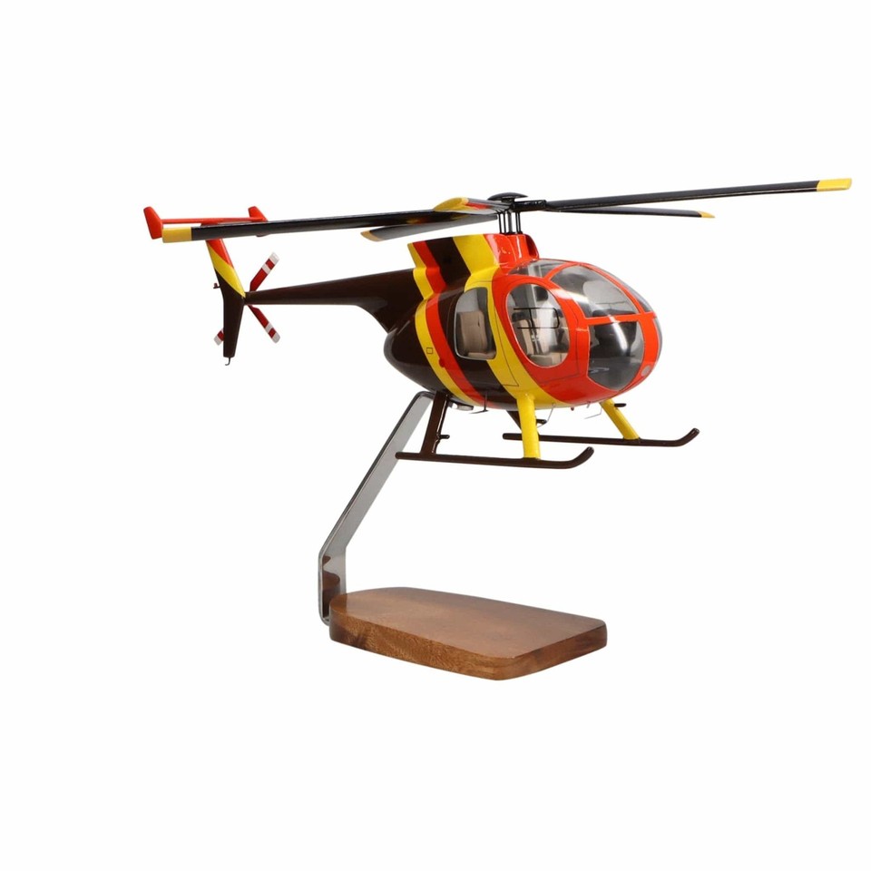 NEW Hughes Helicopters 500D Magnum PI Clear Canopy Large Mahogany Model ...