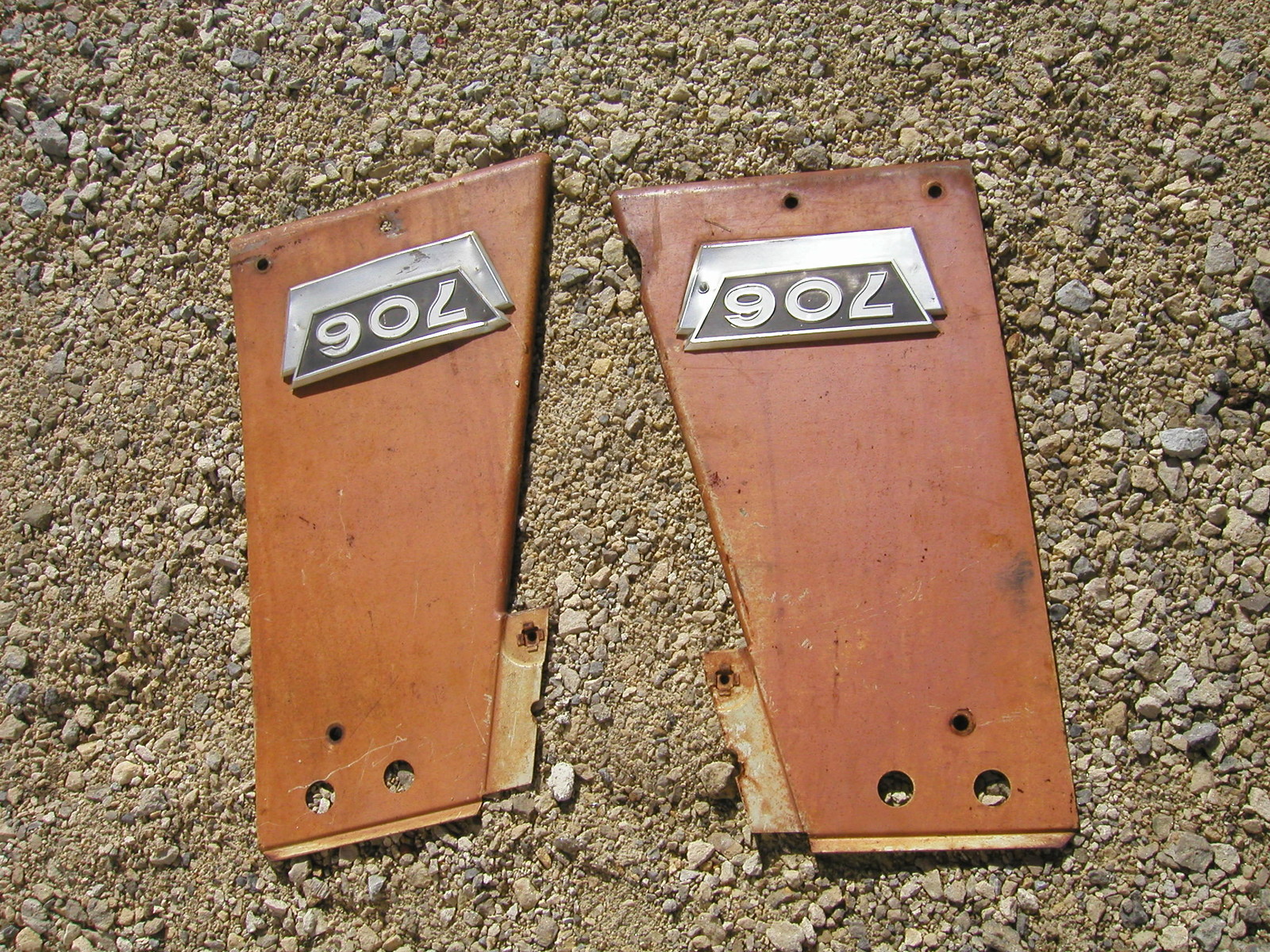 Farmall 706 Tractor pair REAL NICE IH radiator panel side covers w ...