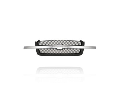 Grille For 88968933 03-07 Silverado Textured,W/Chrome Moulding+Emblem ...