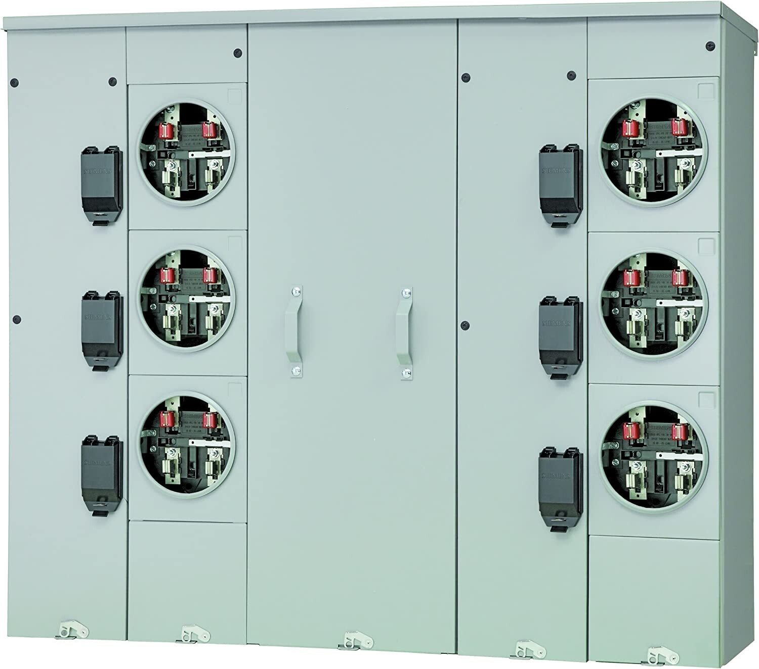 Siemens WP8612RJB 225A Socket 6-Gang 120 VAC 800A Bus 1-Phase Meter ...