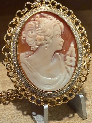 NEW WITHOUT BOX OR TAGS AMEDEO HAND CARVED SHELL NECKLACE | eBay