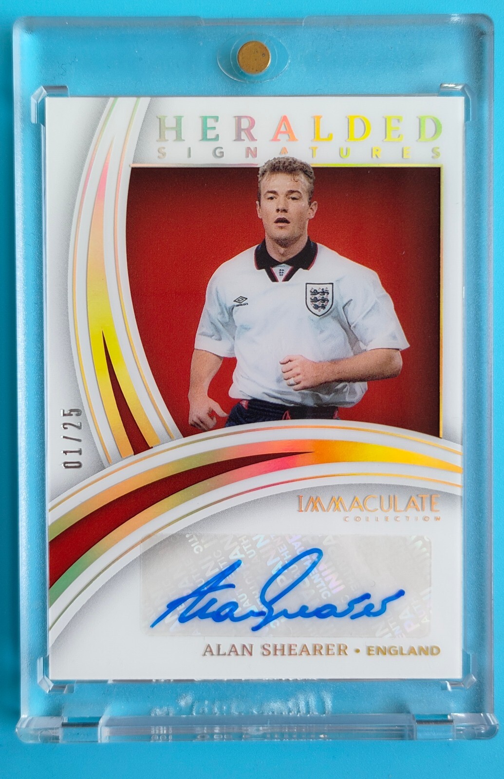 2022-23 Panini Immaculate Soccer Heralded Signatures Alan Shearer Auto ...