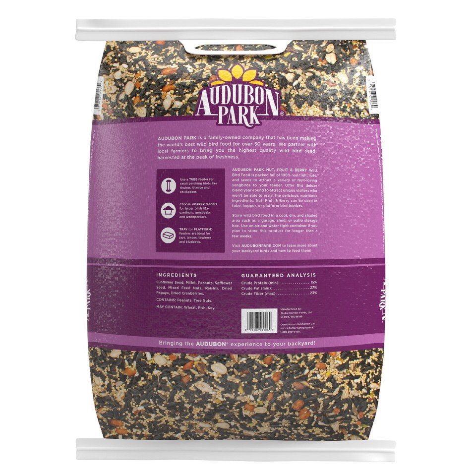 Audubon Park Nut, Fruit & Berry Wild Bird Food, Dry, 1 Count per Pack ...