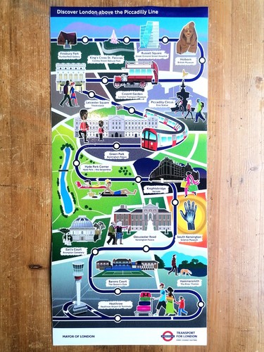 Original London Underground Carriage Sticker - "..Above The Piccadilly ...