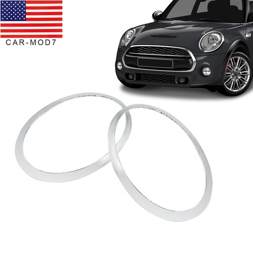 Pair For 2014-2019 MINI Cooper S F55 F56 F57 Chrome Headlight Trim Ring ...