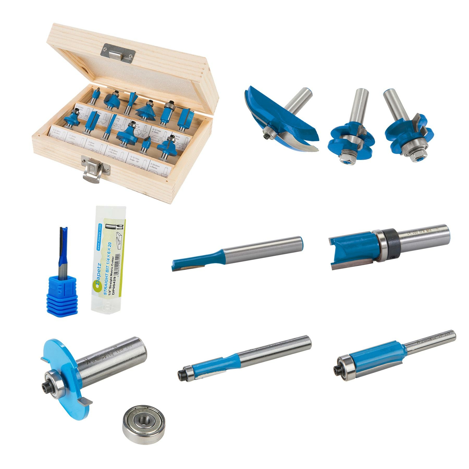 Router Cutter Bit Straight Template Flush Rebate Biscuit Metric Kitchen ...