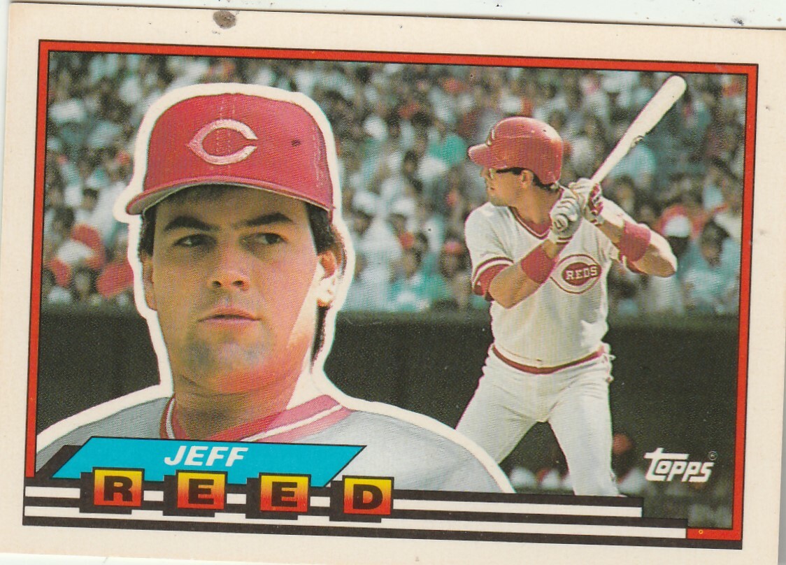 FREE SHIPPING-MINT-1989 Topps #158 Jeff Reed Cincinnati Reds PLUS BONUS ...