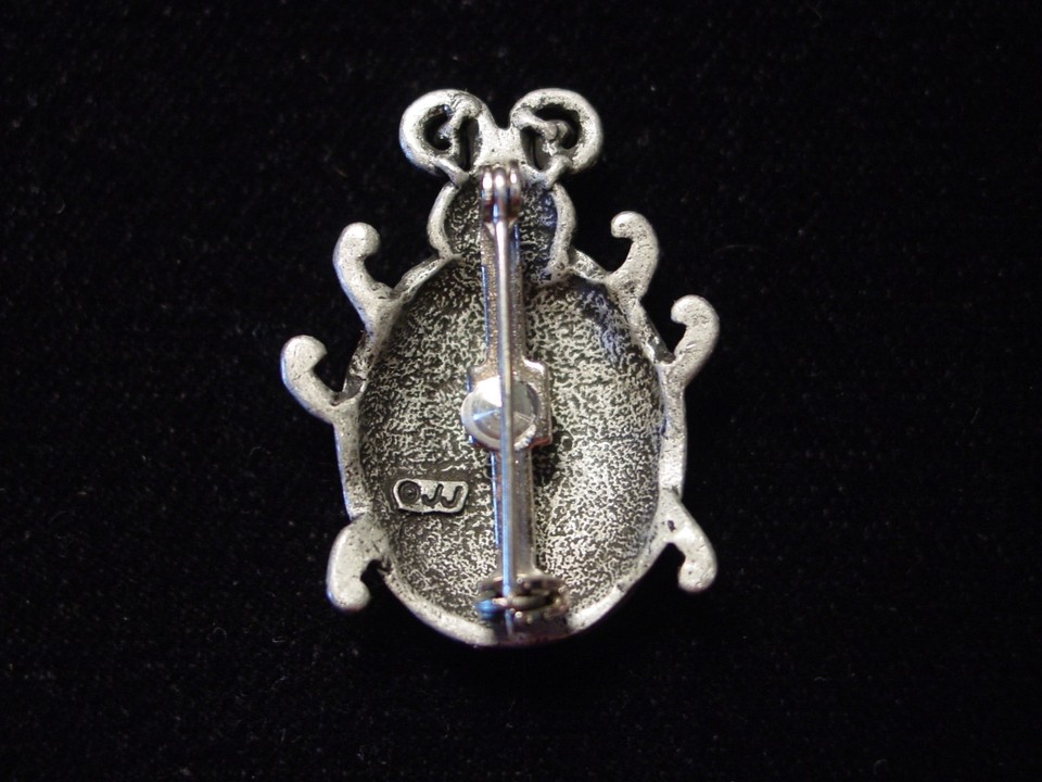 Jj Jonette Jewelry Silver Pewter Ladybug Pin Ebay