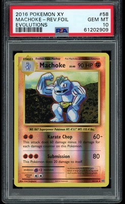 2016 Pokemon XY Evolutions Reverse Foil Holo Machoke #58 Rare eBay 1/1 ...