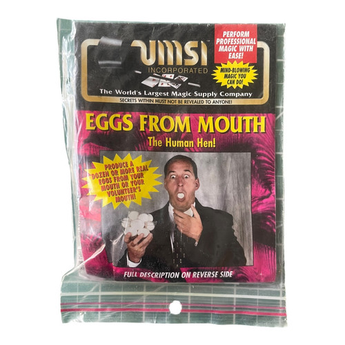 Eggs from Mouth Magic Trick - UMSI Gimmick Set w/ Instructions, Comedy ...