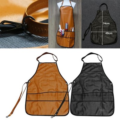 PU Leather Barber Apron Hairdressing Barbershop Cloth Hair Cutting ...