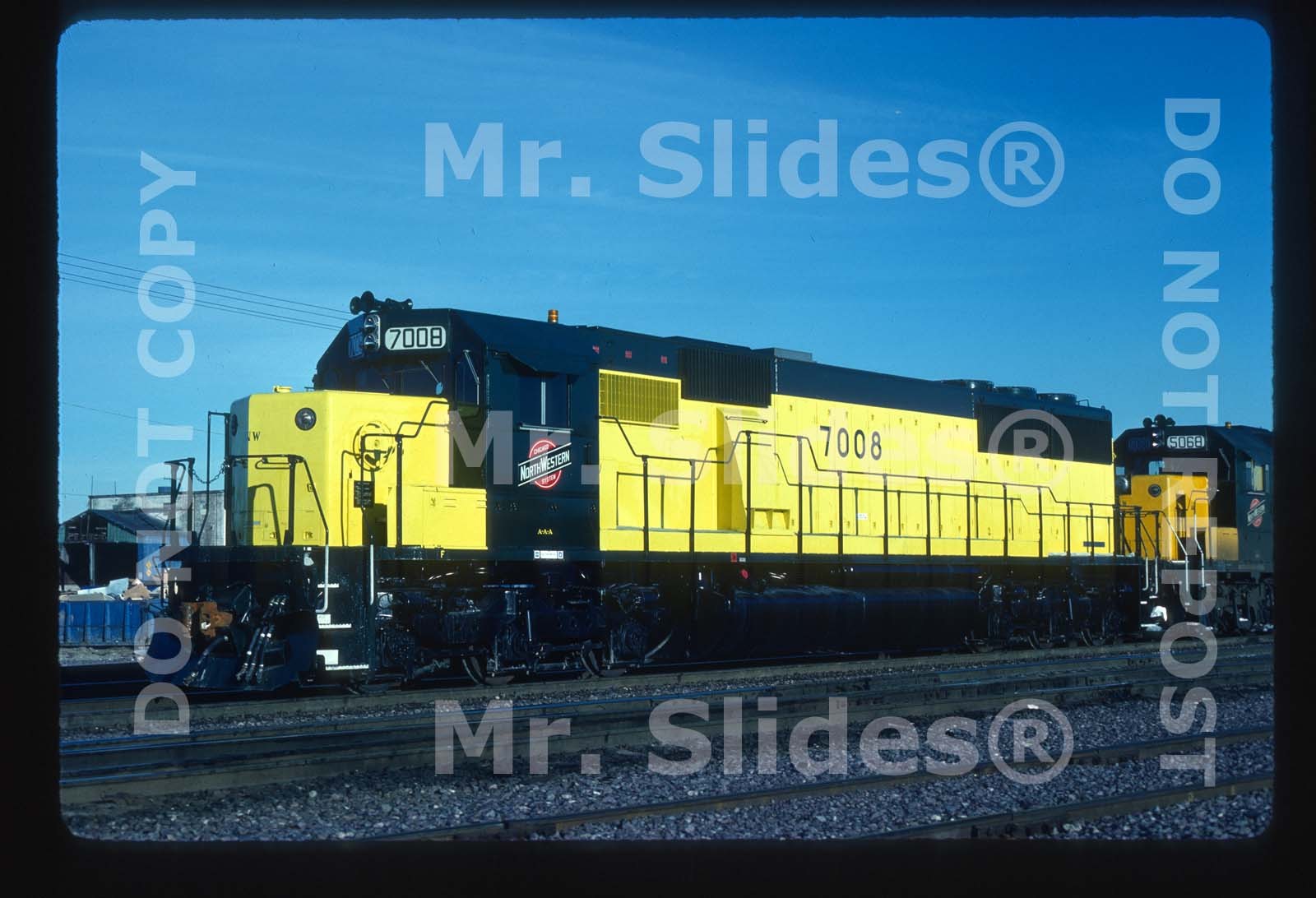 Original Slide C&NW System Chicago & North Western New SD50 7008 ...