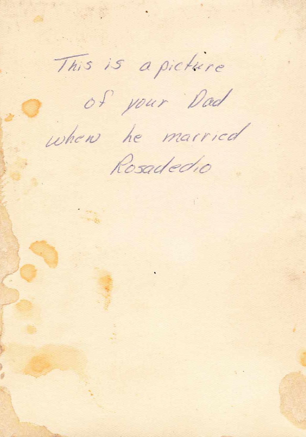 Late 40s Early 50s Latin Couple Wedding Arcade Studio Type Photo Wife ...