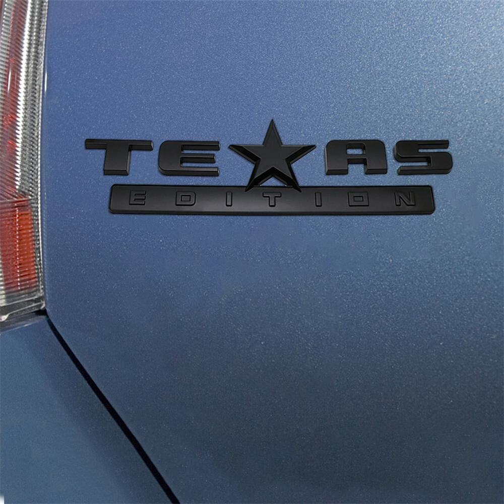 2pcs Black TEXAS EDITION Emblem Car Fender Trunk Lid 3D Badge Nameplate ...