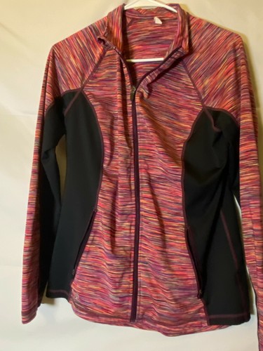 UNBRANDED WOMENS SIZE MEDIUM M ZIP UP TRACK JACKET ACTIVEWEAR TOP SHIRT ...