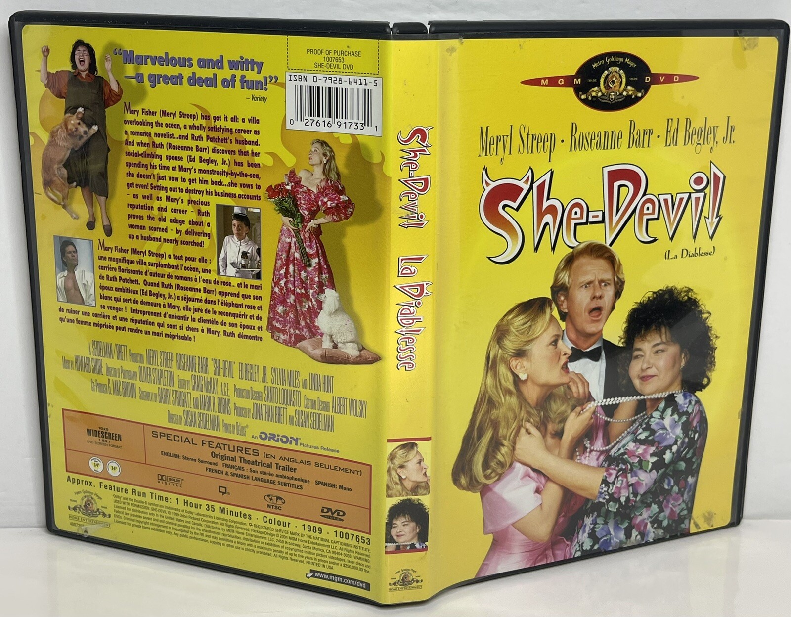 She-Devil (Dvd, 1989, She Devil, Roseanne Barr, Meryl Streep, Ed Begley ...