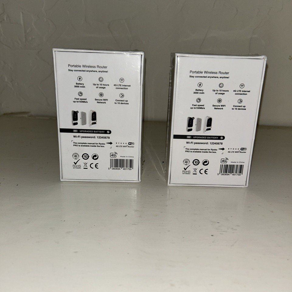 NEW Ryoko Pro High-Speed Portable 4G LTE Wi-Fi Router And Waterproof ...