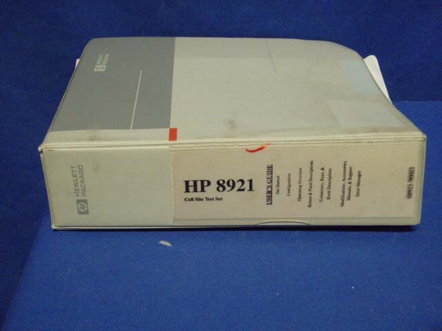 HP 8921 CELL SITE TEST SET USER'S GUIDE | eBay