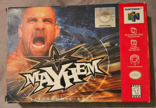 WCW Mayhem N64 CIB. Includes registration card, instructions, inserts ...