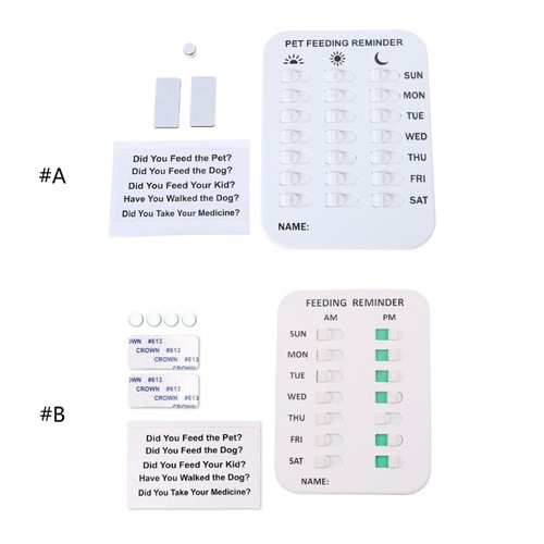 Dog Feeding Reminder Pet Feeding Chart Easy to Mount Magnetic Tracker ...
