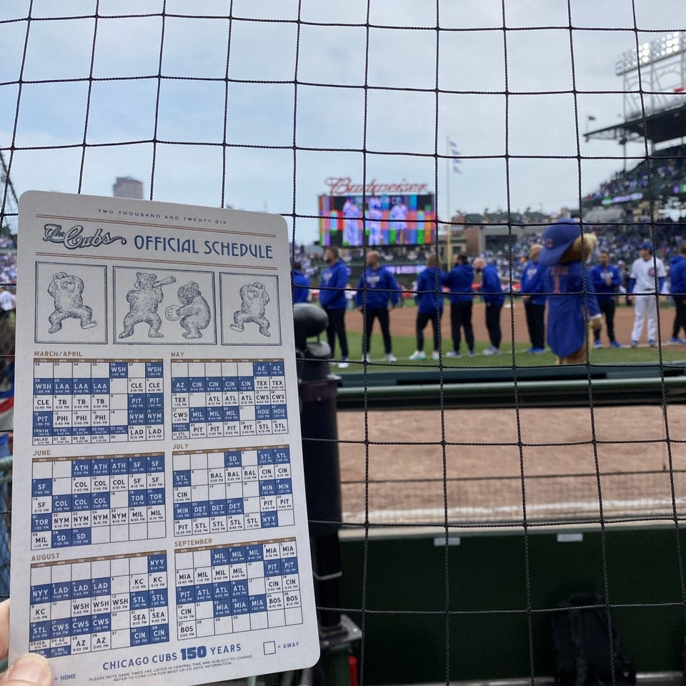 Chicago Cubs NEW 2026 Official Magnet Schedule Opening Day Wrigley ...