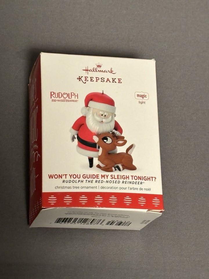 HALLMARK Rudolph Ornament 2017 WONT YOU GUIDE SLEIGH TONIGHT Magic ...