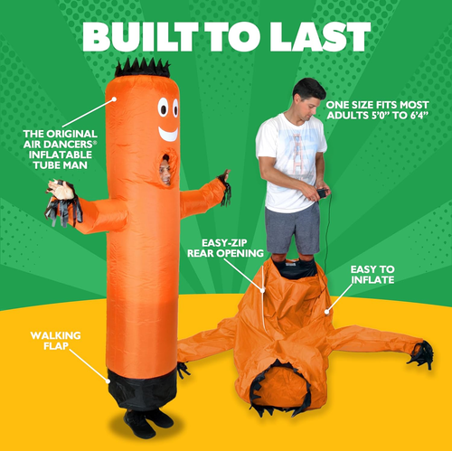 Inflatable Tube Man Costume - Wacky Wavy Arm Guy Funny Inflatable ...