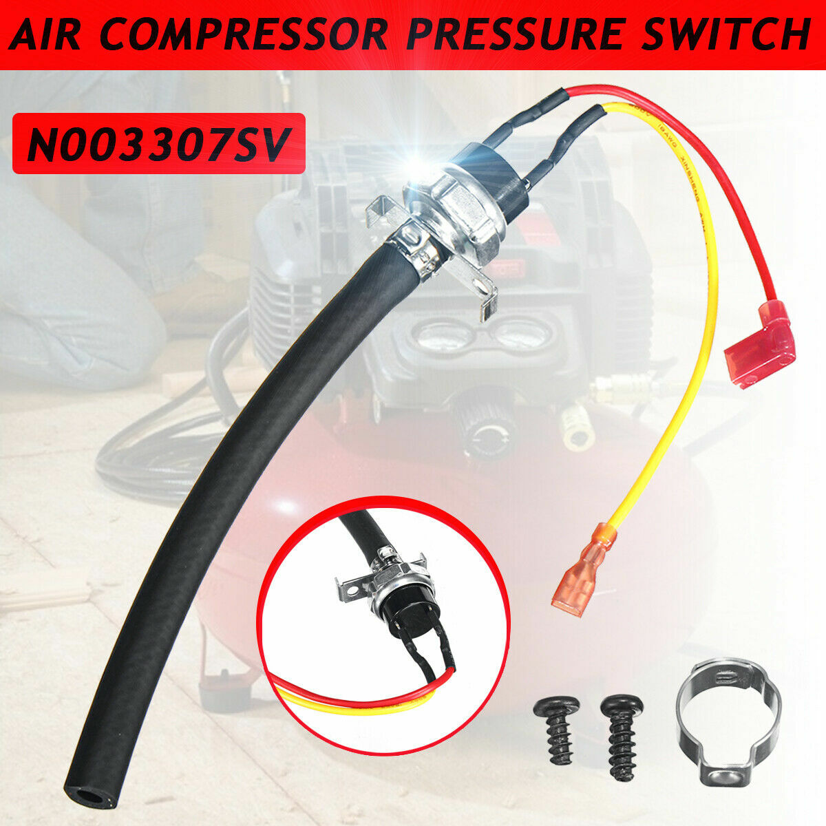 N003307SV Air Compressor Pressure Switch Kit For Craftsman CFBN220 ...