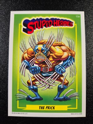 Wolverine X-Men Logan Avengers Marvel Stupid Heroes Card Garbage Pail ...