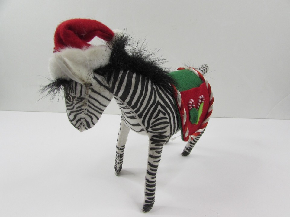 Annalee 7” Candy Cane Christmas Zebra in Santa Hat Doll 2007 ~ #808607 ...