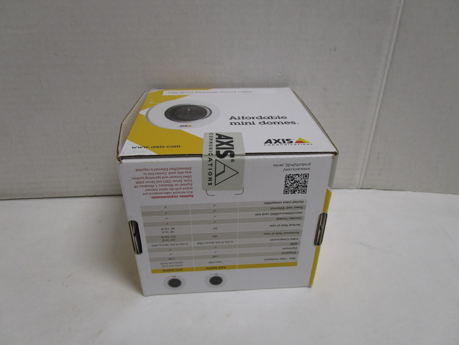 Axis M3015 Indoor/Outdoor Netowork Security Camera System - White, Pack ...