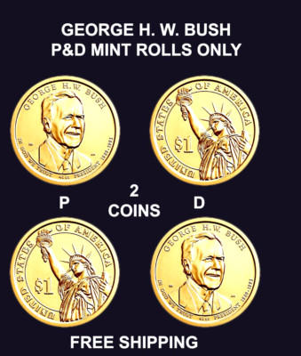 2020 P&D GEORGE H.W. BUSH PRESIDENTIAL DOLLARS SET UNCIRCULATED- MINT ...