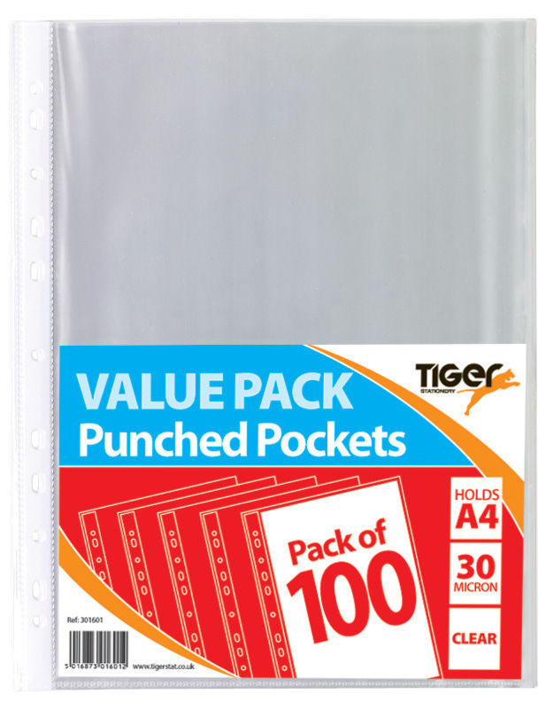 A1 A2 A3 A4 A5 Clear Multi-Punched Pockets Filing Wallets Files ...