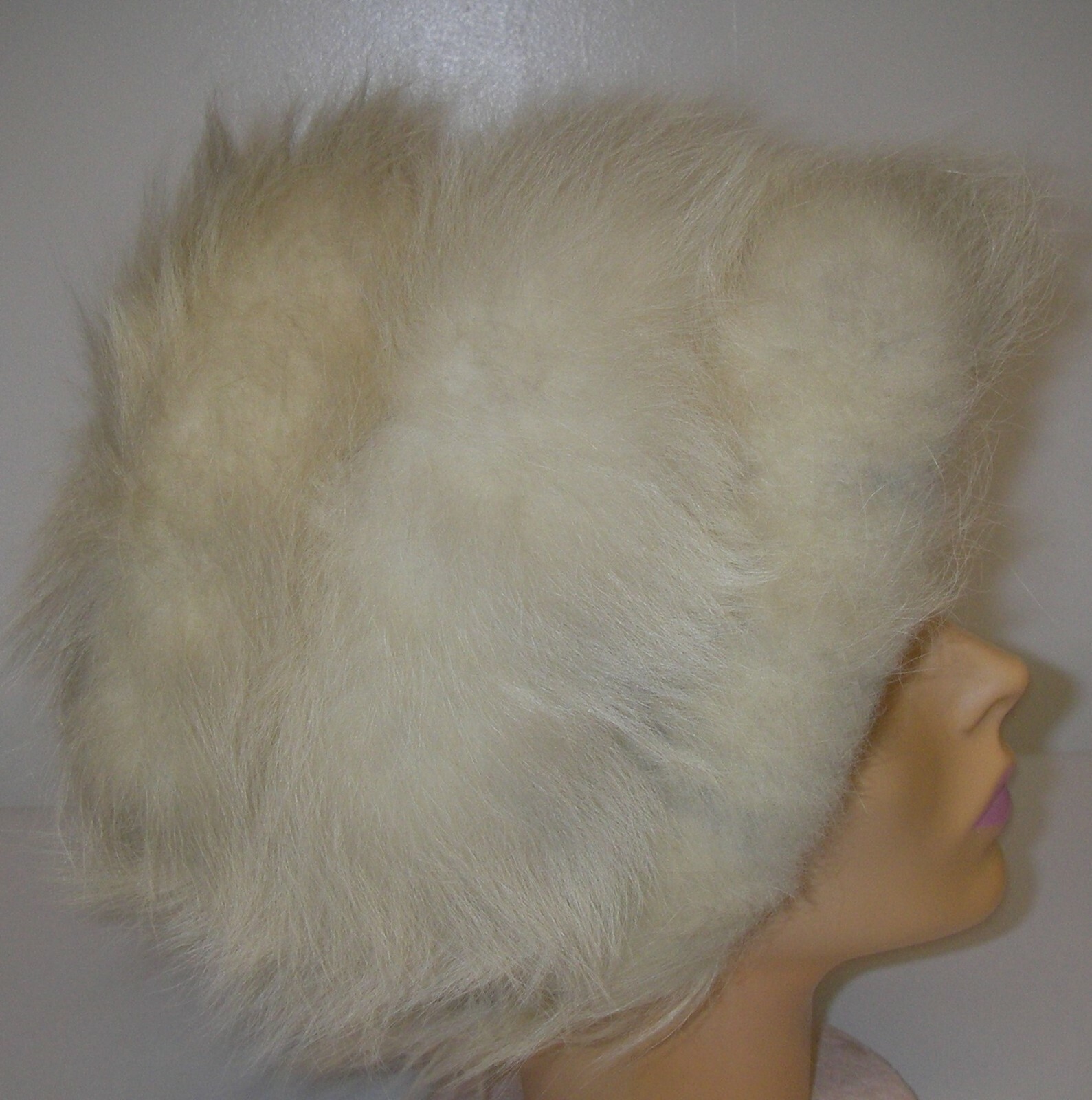 Antique 1915 Genuine Silver Fox Fur Hat Toque with Or… - Gem