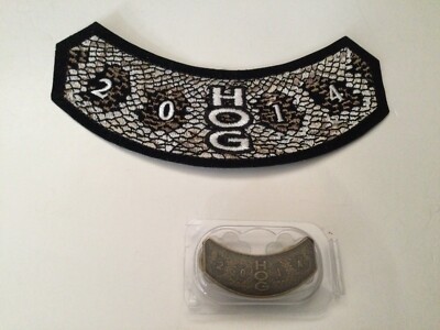 2014 Harley Davidson Owners Group (HOG) Rocker Patch & Pin Set | eBay