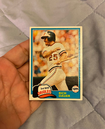 Rich Dauer #314 MLB Card Baltimore Orioles 1981 Topps | eBay