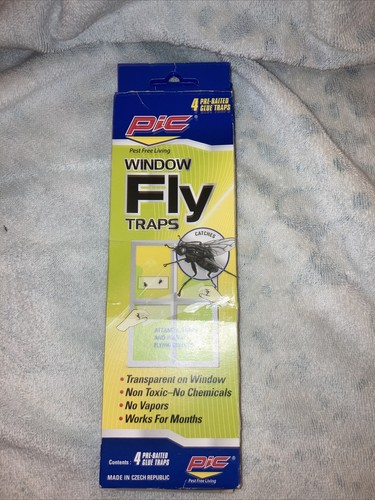 Window Fly Trap Glue Transparent PIC - 3 PACK - TOTAL 12 Glue Traps! | eBay