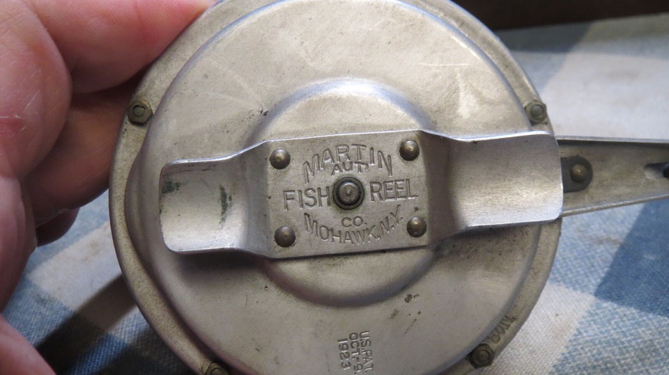 Vtg. Martin No.3 Aut Fish Reel Mohawk NY automatic fly reel-"US PAT OCT ...