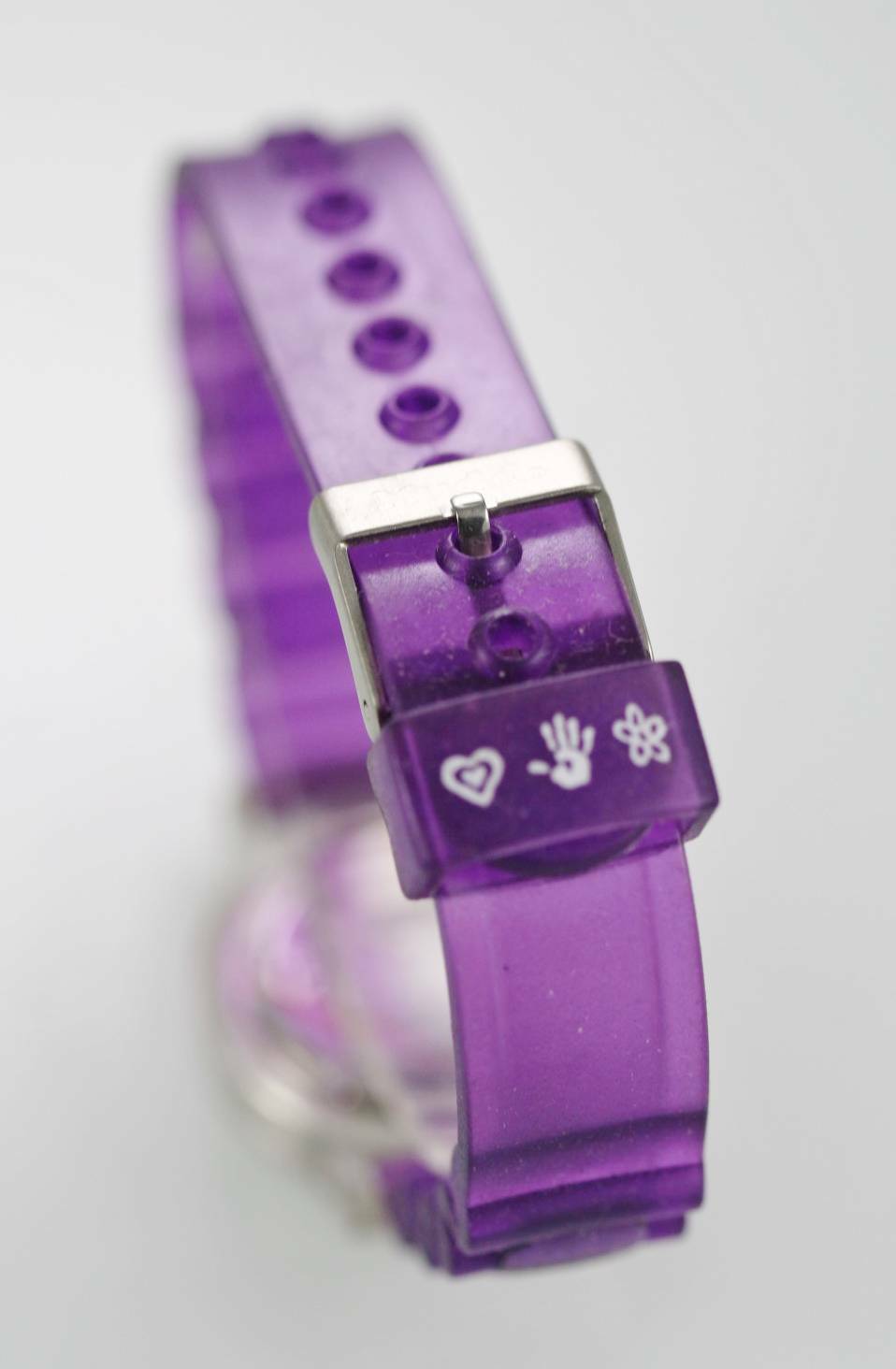 Mudd Watch Womens Purple Clear Plastic Battery Easy Read Water ...