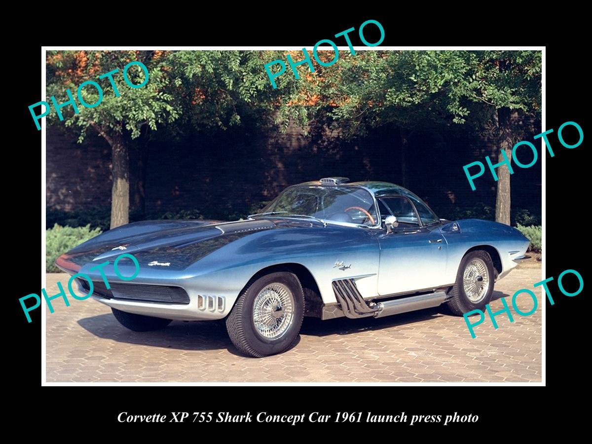 OLD 8x6 HISTORIC PHOTO OF 1961 CORVETTE XP 755 SHARK LAUNCH PRESS PHOTO ...
