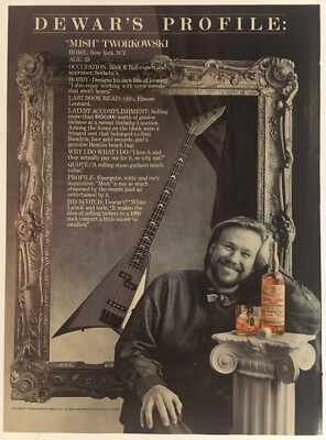 Mish Tworkowski Dewar’s White Label Scotch Whisky 1987 Vintage Print Ad ...