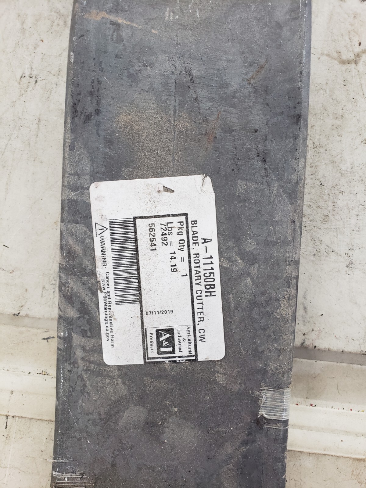 Qty/1 24-3/4" A&I Products A-11150BH Rotary Mower Blade Blade 11150BH ...