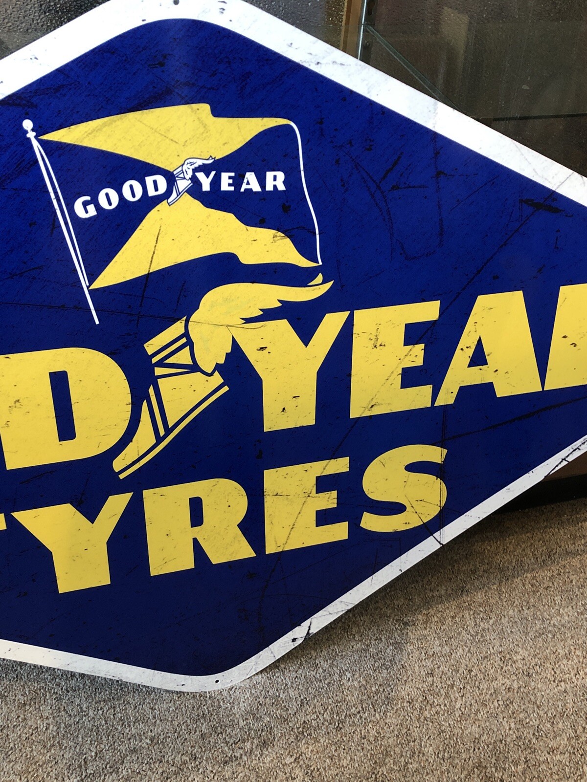Goodyear Tyres Reproduced Diamond Large Metal Sign SK267 | eBay